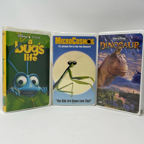 Disney | Media | Vhs Lot Dinosaur Microcosmos A Bugs Life Animal ...